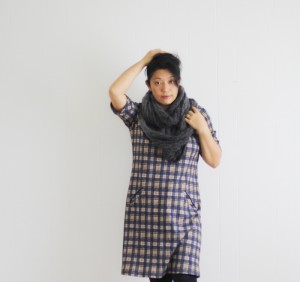 Sewing for Me: Navy Plaid Simplicity 3835