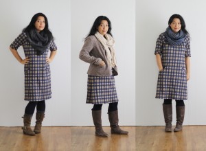 Sewing for Me: Navy Plaid Simplicity 3835